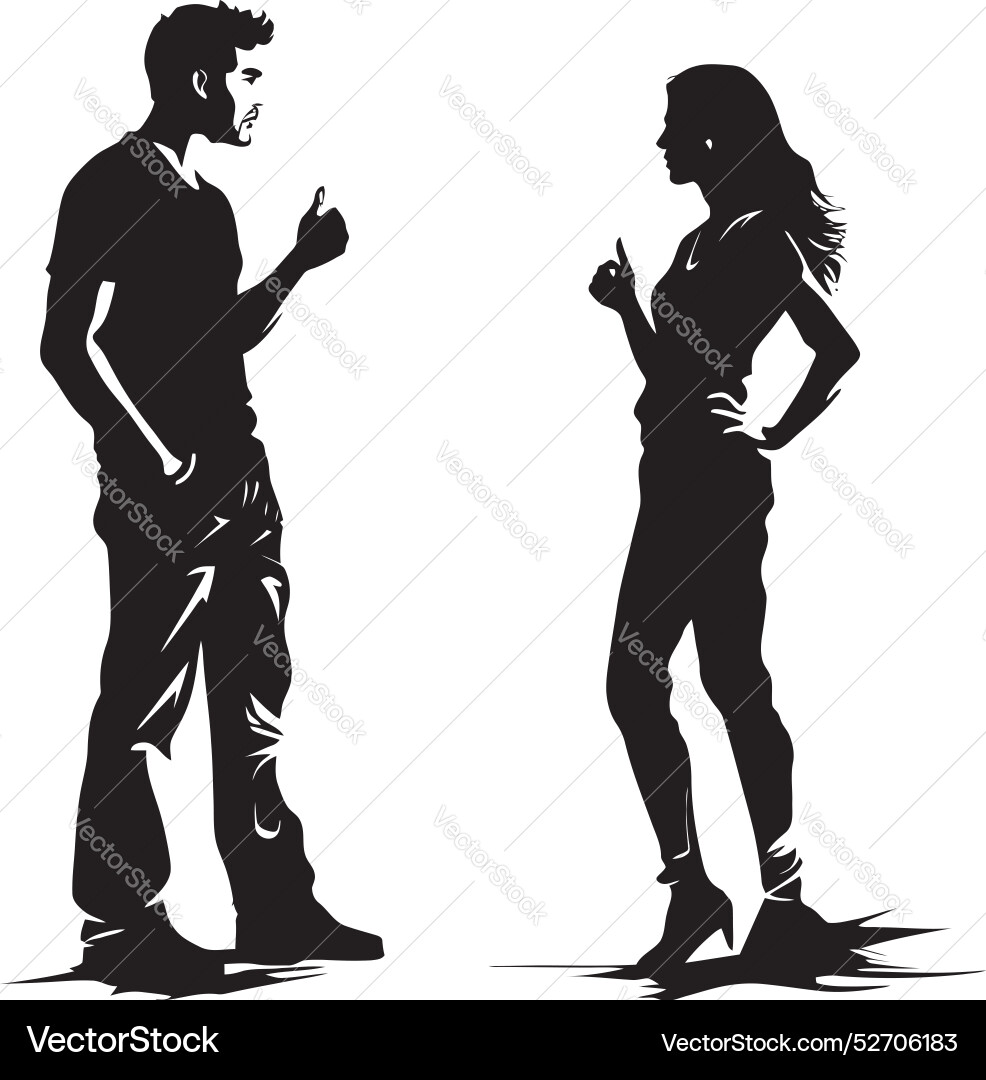 Discord dance emblematic icon for angry couple Vector Image