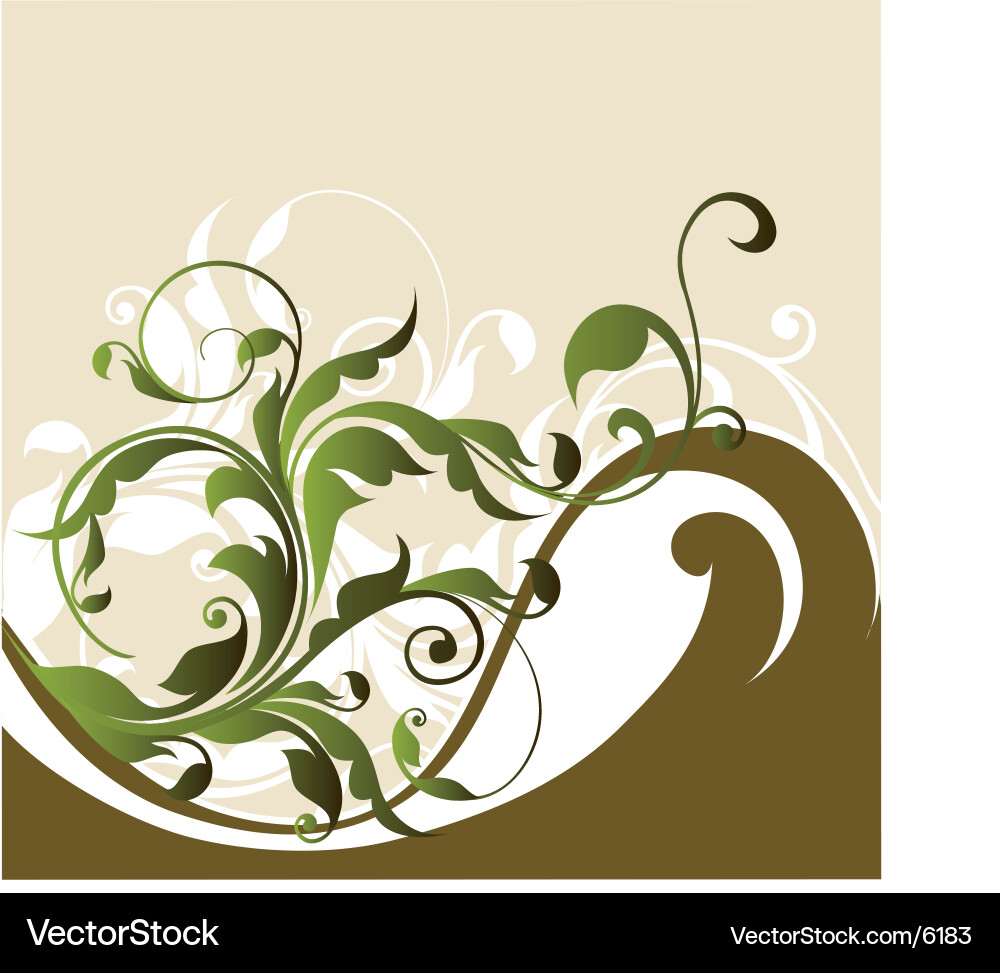 Floral Swirl Background Royalty Free Vector Image