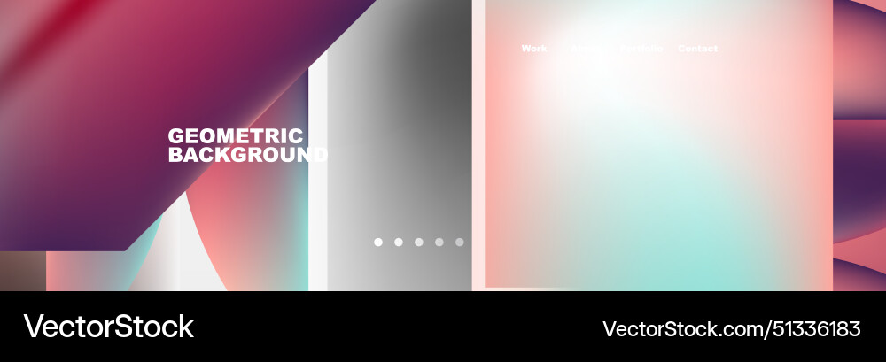 Glassmorphism geometric abstract background Vector Image