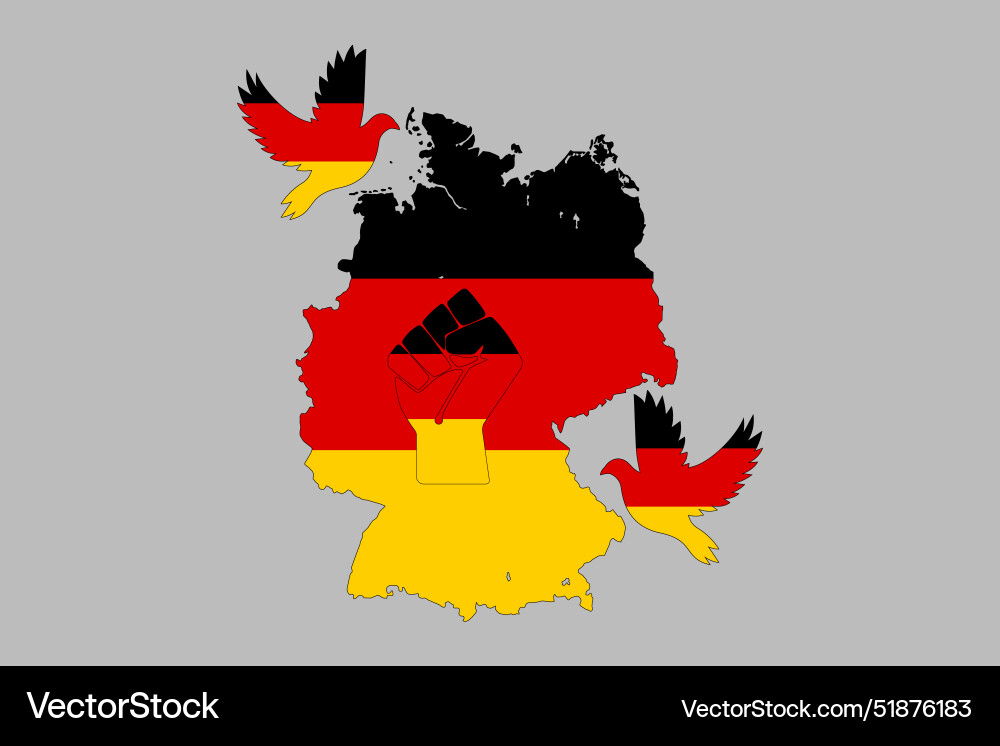 Map of the germany Royalty Free Vector Image - VectorStock