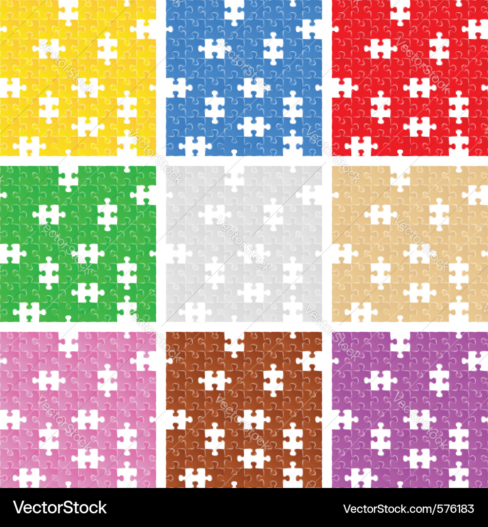 Puzzle Piece Backgrounds Royalty Free Vector Image