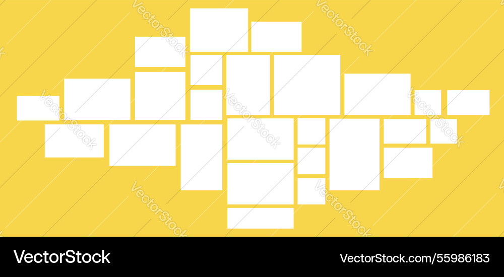 Template composition collage for photos Royalty Free Vector