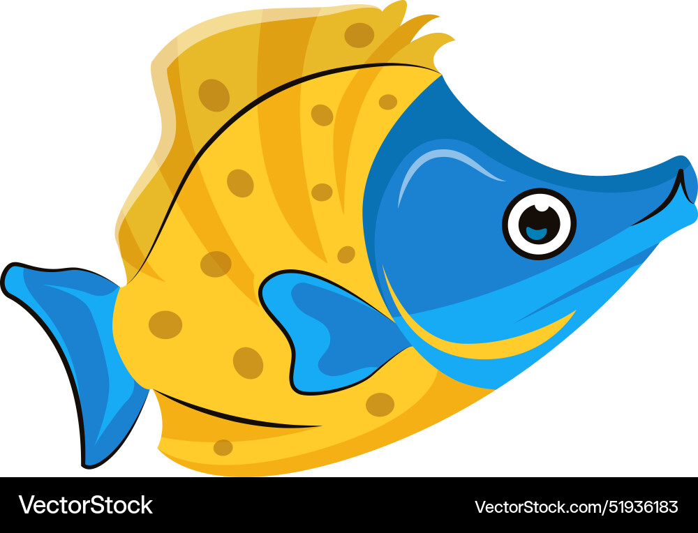 Weba flat icon showing cute angelfish Royalty Free Vector