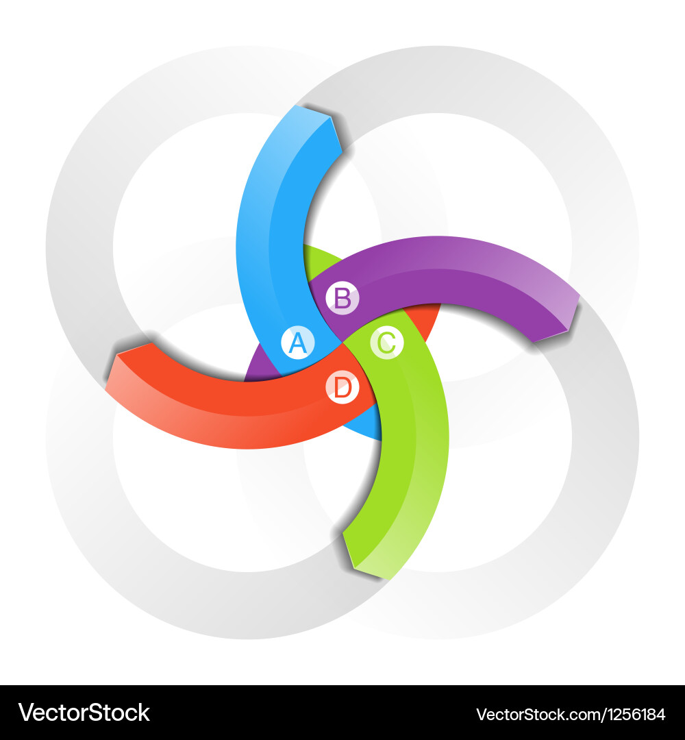 Arrows pointing in four directions Royalty Free Vector Image