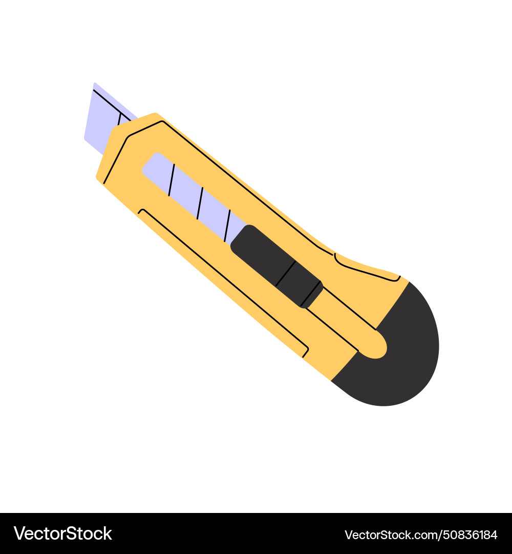 Box cutter utility knife retractable blade Vector Image