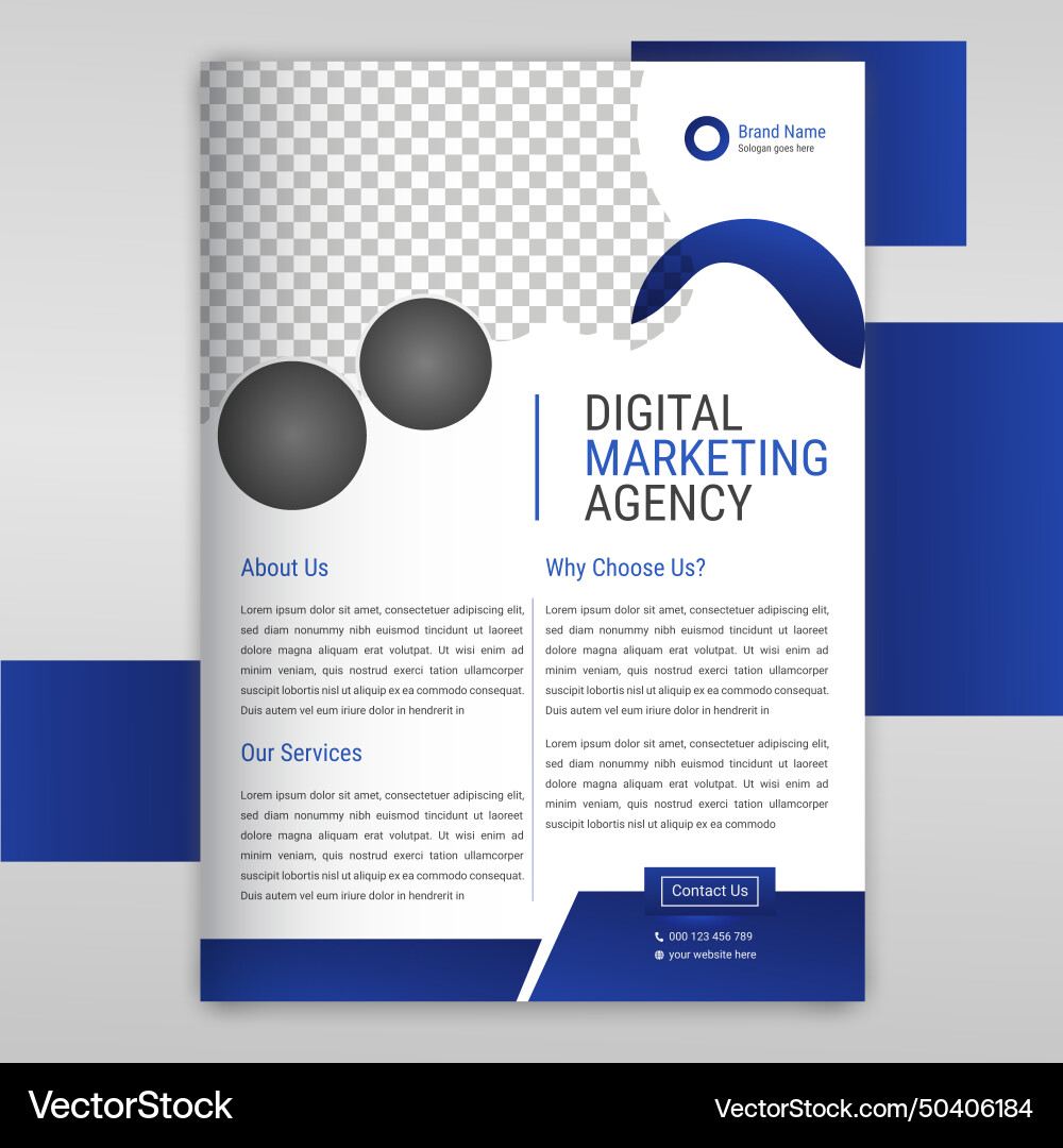 Creative digital marketing flyer poster template Vector Image