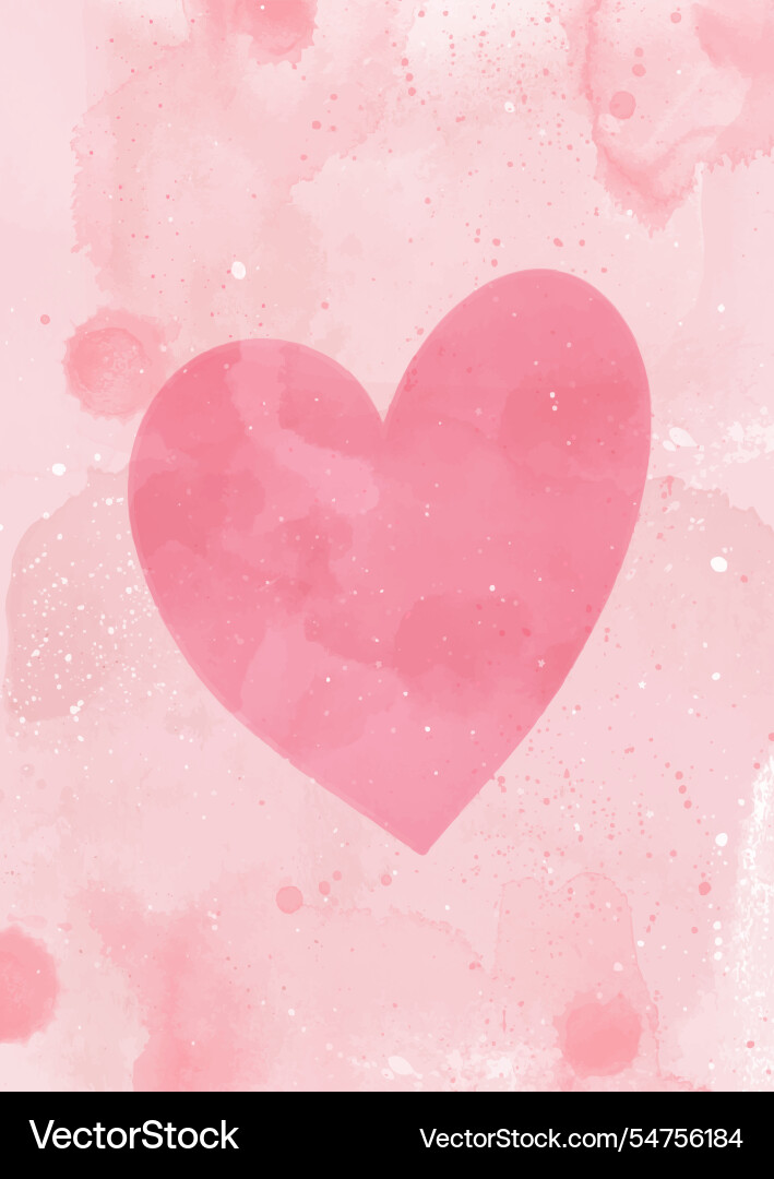 Hand painted watercolour heart design Royalty Free Vector
