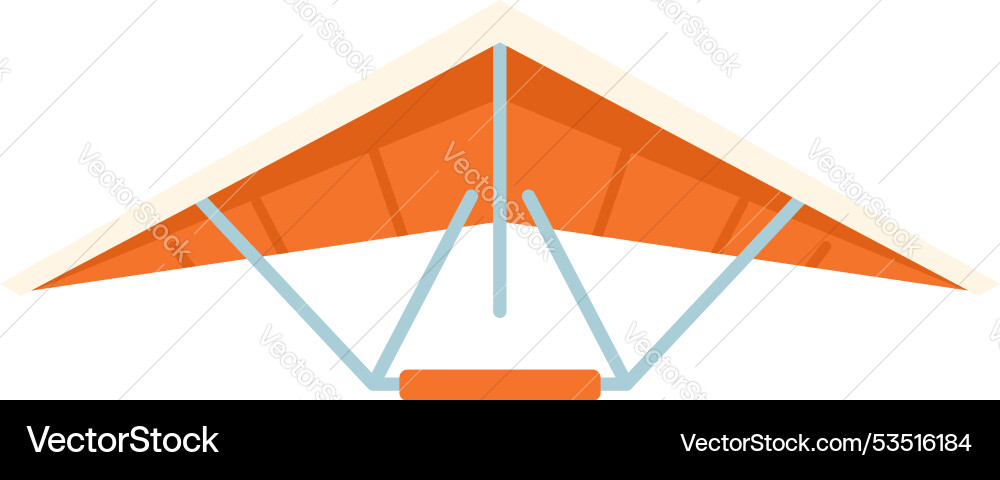 Hang glider is soaring through the sky on a clear Vector Image