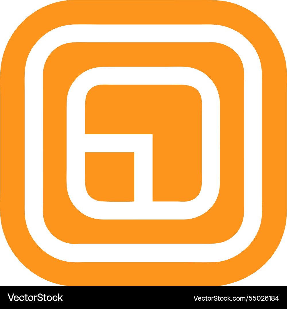 Logo design minimalist geometric abstract white Vector Image