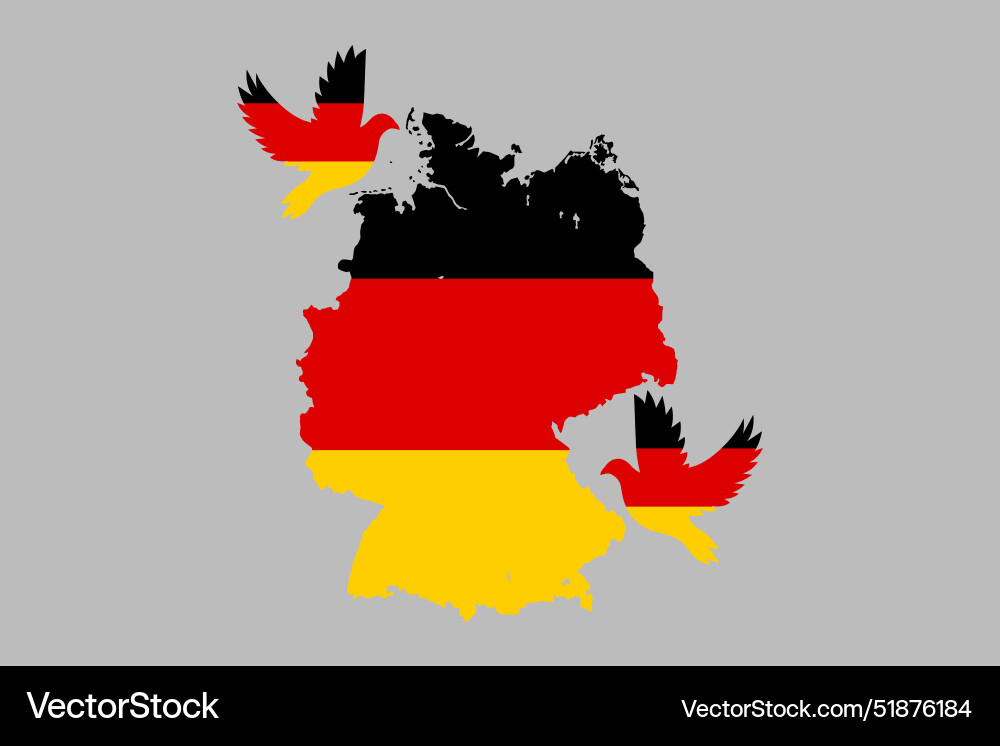 Map of the germany Royalty Free Vector Image - VectorStock