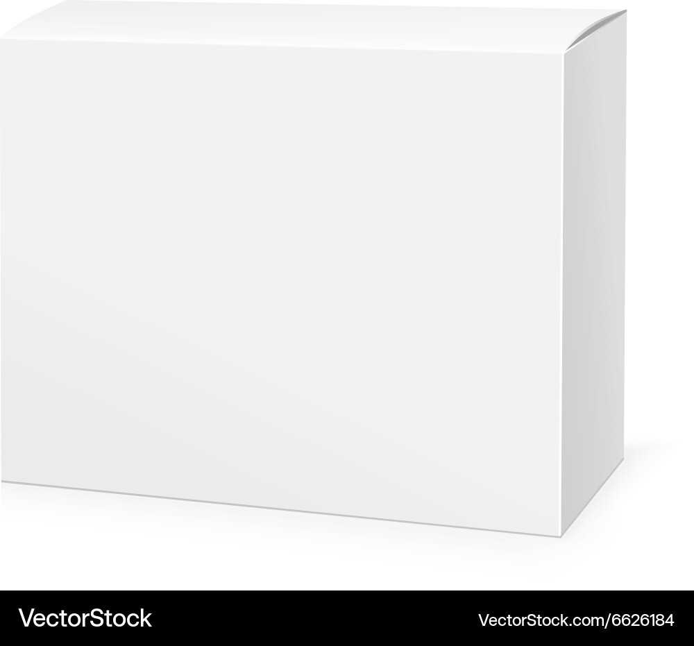 Realistic white package box Royalty Free Vector Image