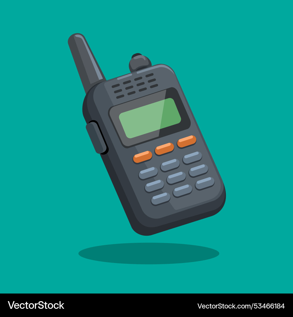 Walkie talkie device cartoon Royalty Free Vector Image