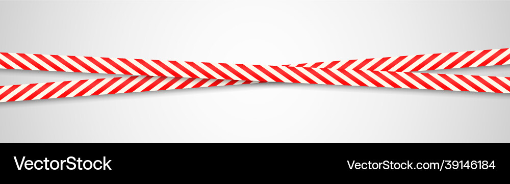 Warning red ribbons dangerous crossing stripes Vector Image
