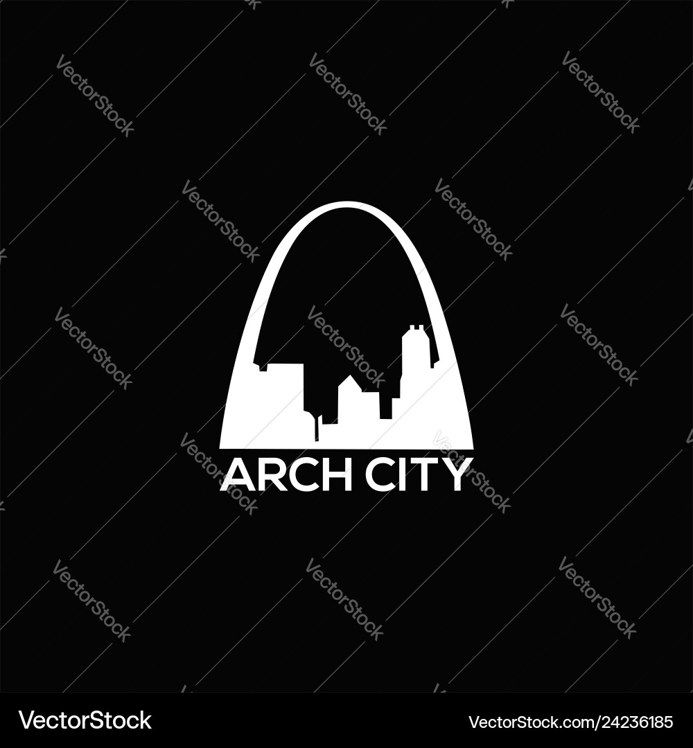 Arch city logo Royalty Free Vector Image - VectorStock