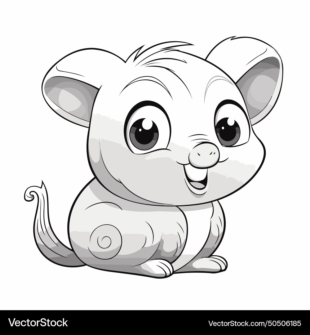Cute little mouse cartoon Royalty Free Vector Image