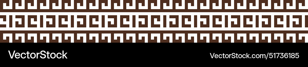 Greek key seamless border pattern decorative Vector Image