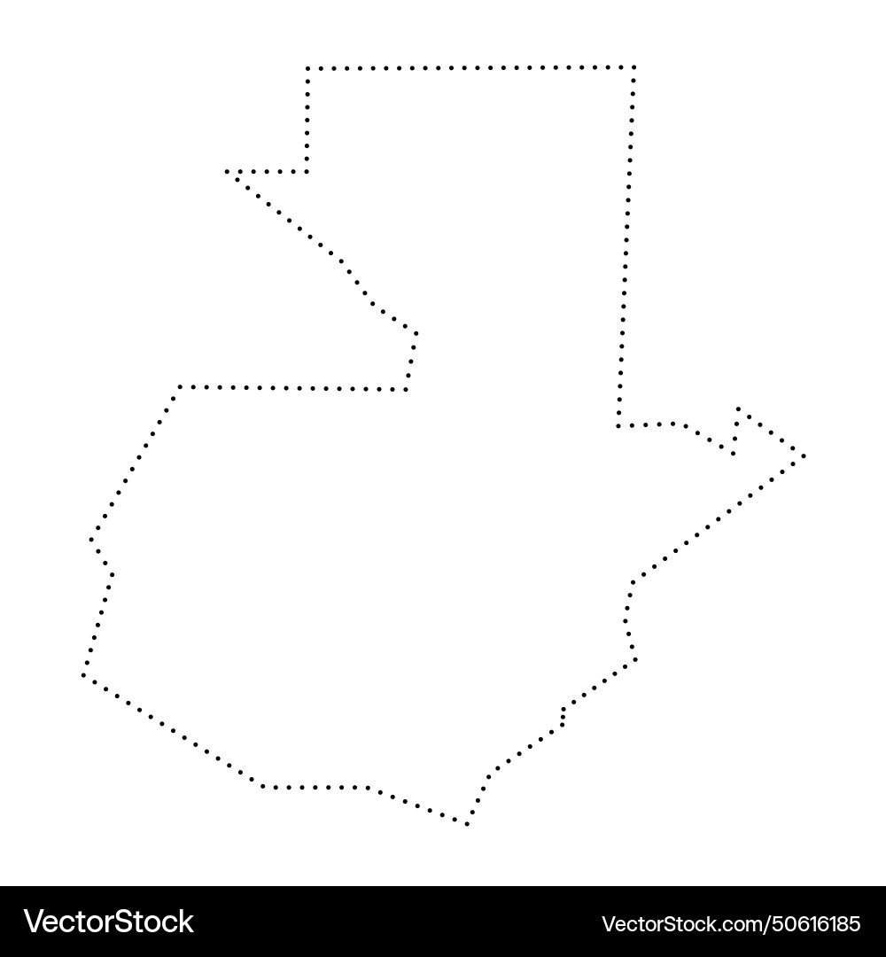Guatemala dotted outline map Royalty Free Vector Image