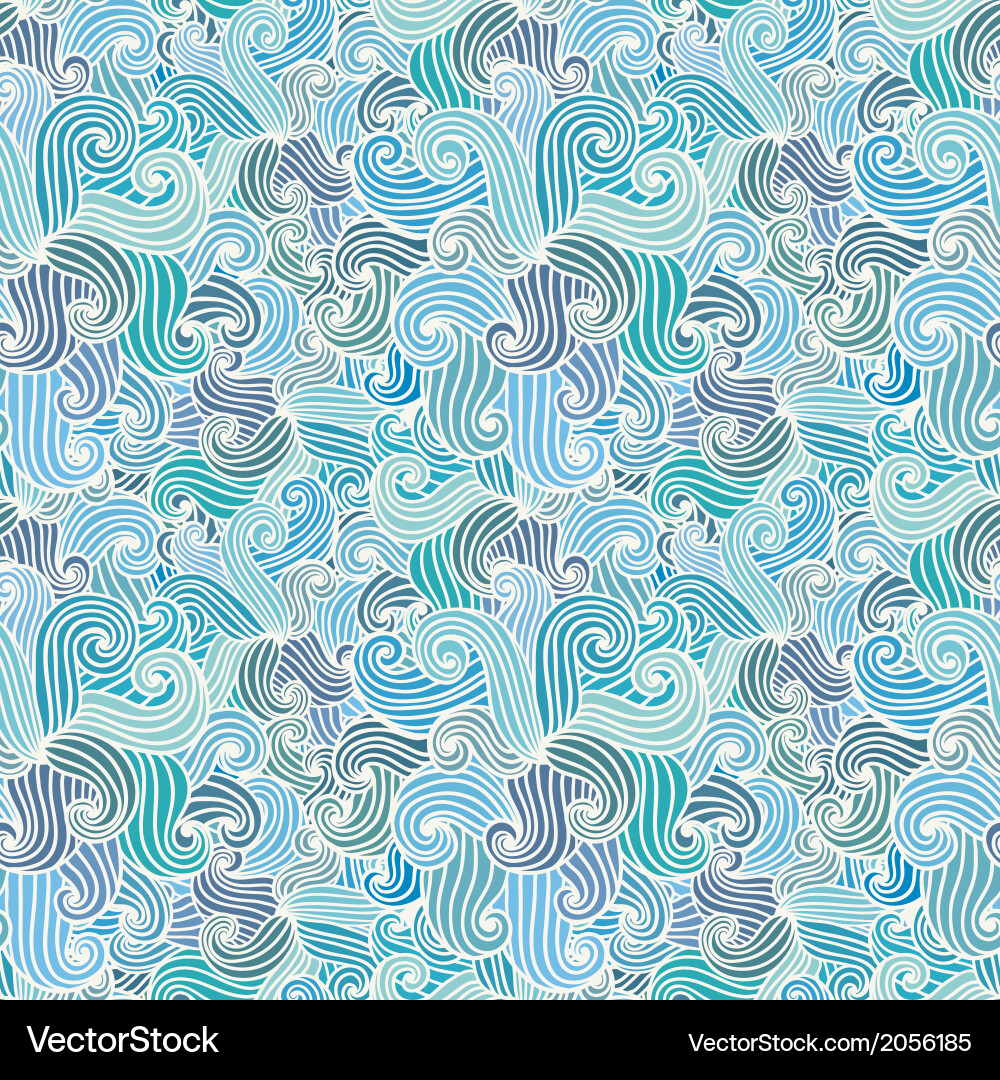 Hand drawn wavy background Royalty Free Vector Image