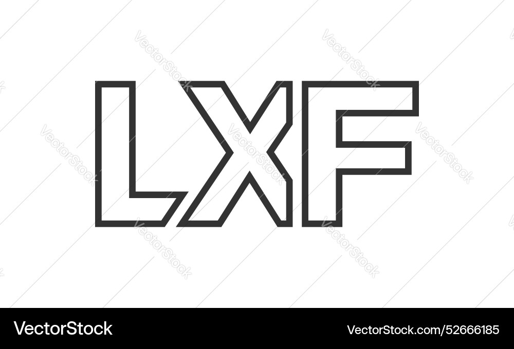 Lxf logo design template with strong and modern Vector Image