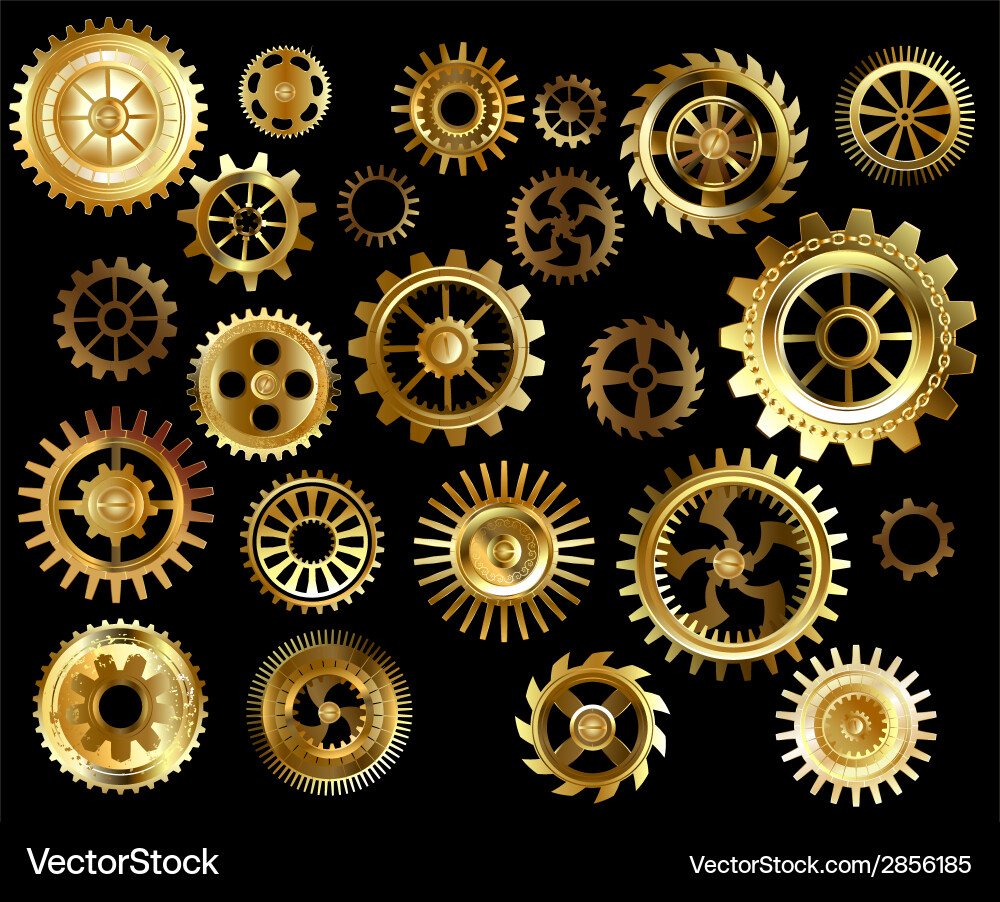 Set of gears Royalty Free Vector Image - VectorStock
