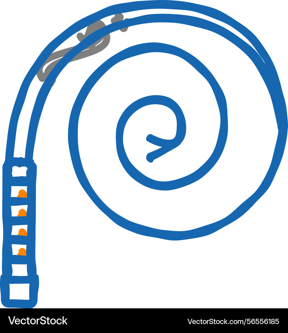 Whip weapon military icon doodle Royalty Free Vector Image