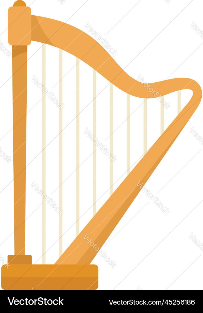 Ancient Harp Icon - Celtic Style Royalty Free Vector Image