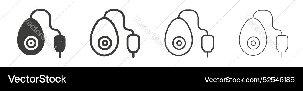 Anesthesia icon set on white background Royalty Free Vector