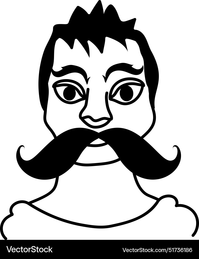 Big moustaches Royalty Free Vector Image - VectorStock