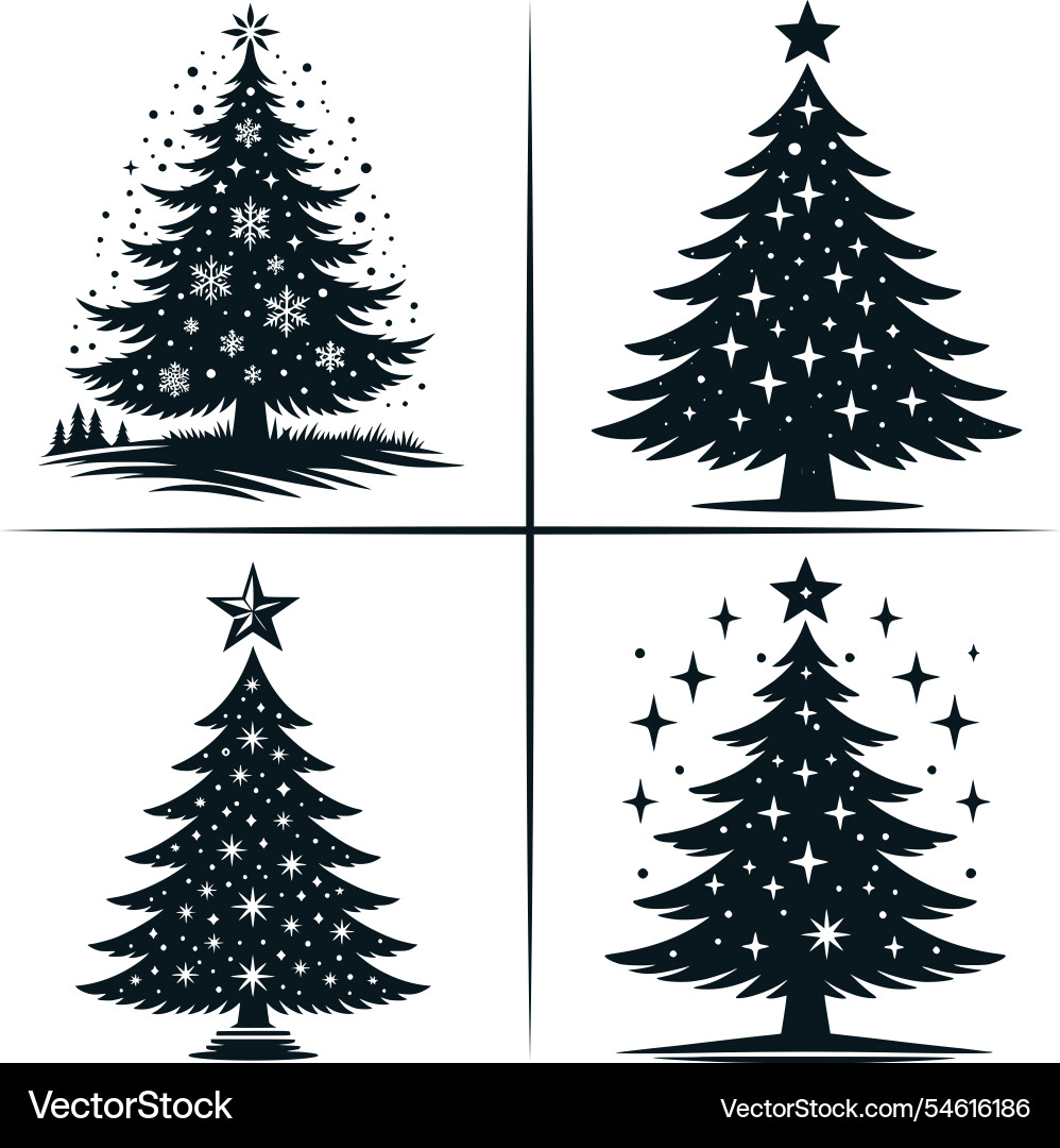 Christmas tree svg bundlechristmas svgchris Vector Image