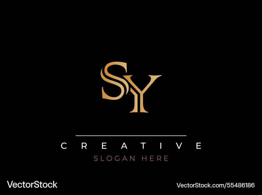 Creative sy luxury logo Royalty Free Vector Image