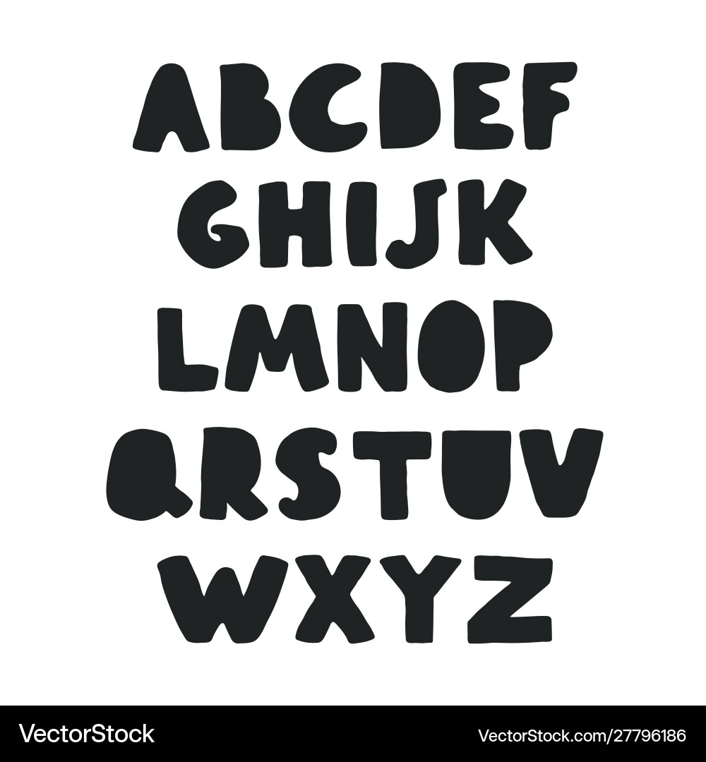 Positive alphabet for children Royalty Free Vector Image