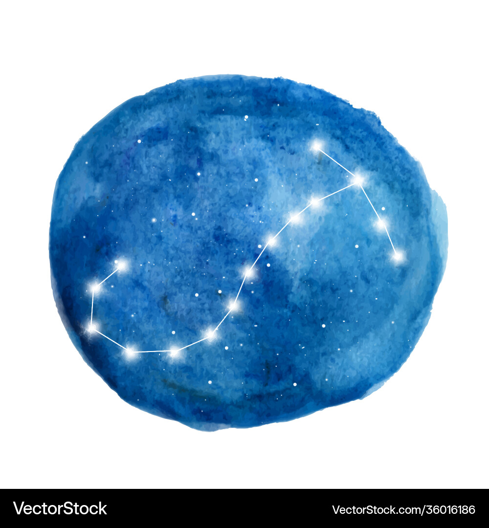 Scorpio constellation icon zodiac sign Royalty Free Vector