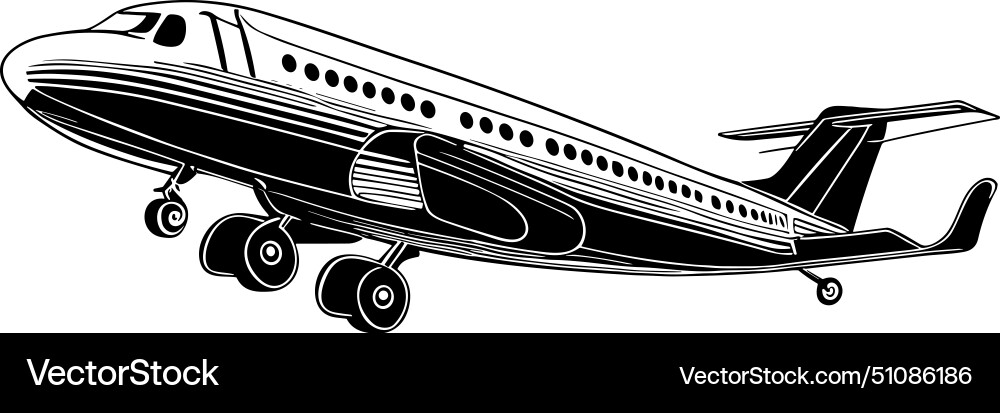 Skyline airplanes edition Royalty Free Vector Image