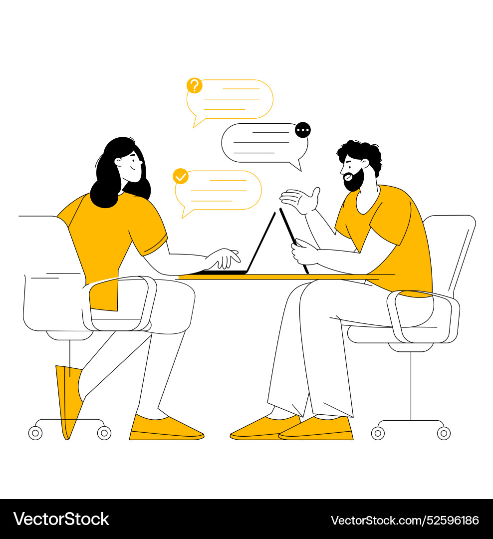 Teamwork business communication concept Royalty Free Vector