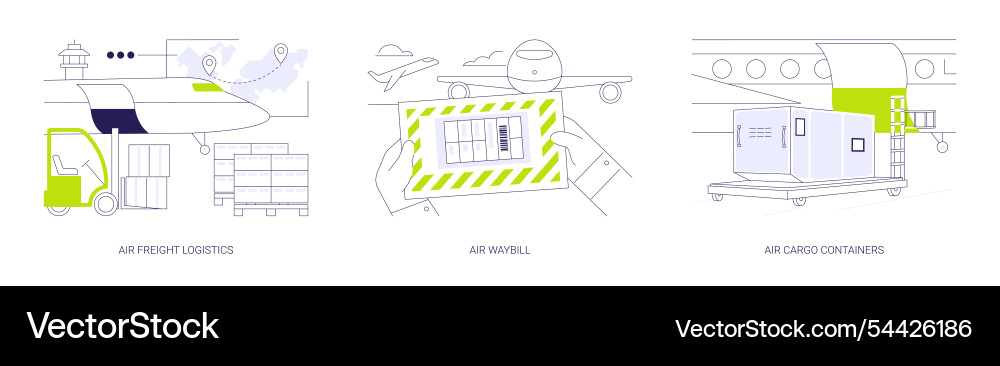 Worldwide shipping by plane abstract concept Vector Image