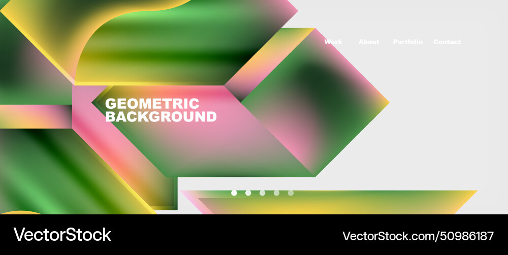 Colorful gradients with abstract geometric shapes Vector Image