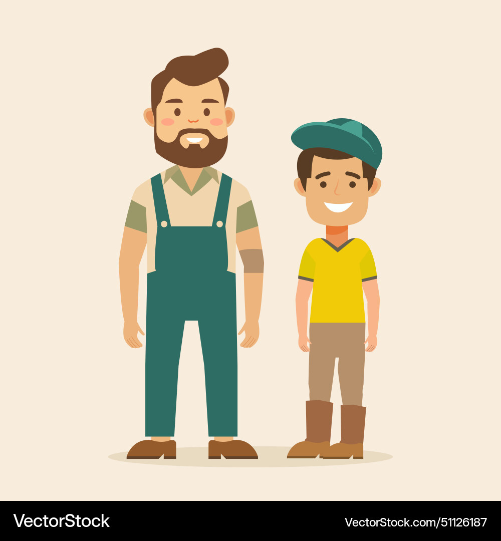 Happy father day celebration with character Vector Image