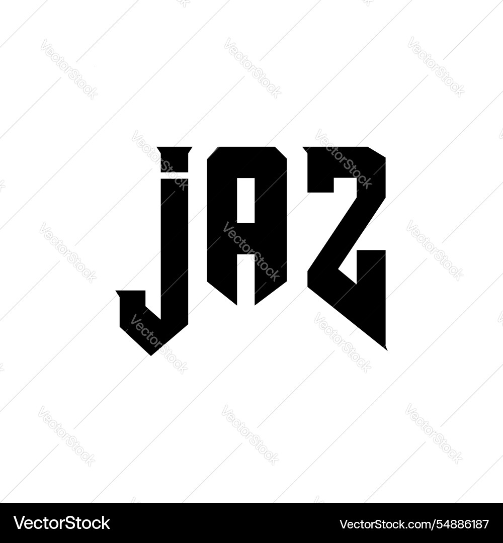 Jaz letter logo design for technology company Vector Image