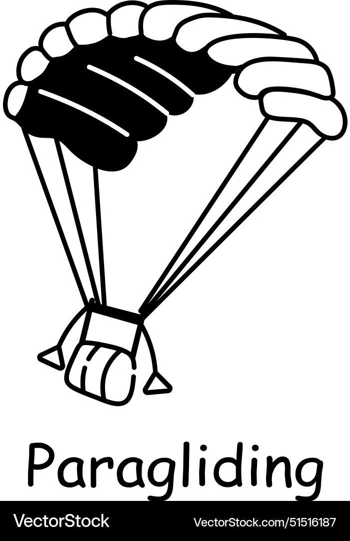 Paragliding Royalty Free Vector Image - VectorStock