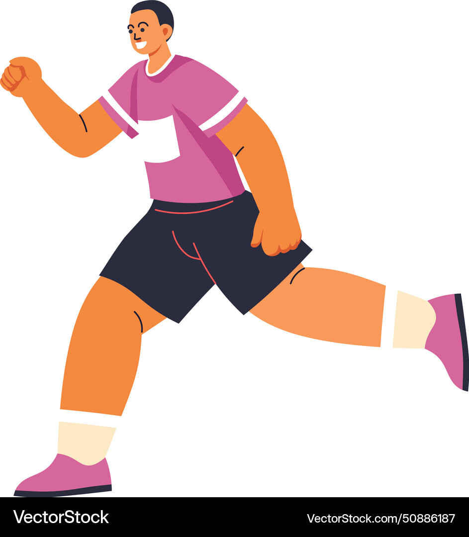 Running man active lifestyle Royalty Free Vector Image