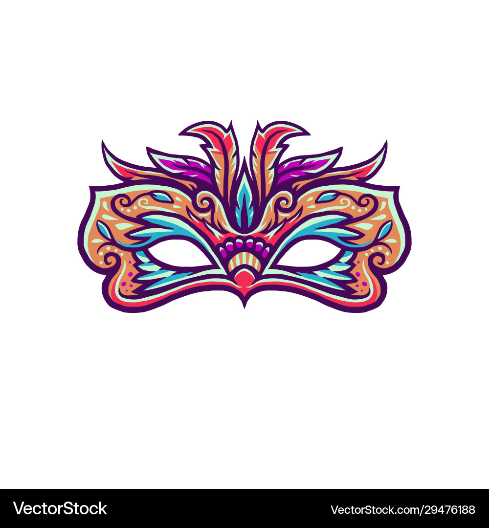 Carnival mask Royalty Free Vector Image - VectorStock