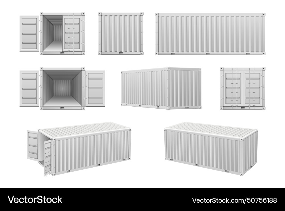 Container for shipping storage and transportation Vector Image