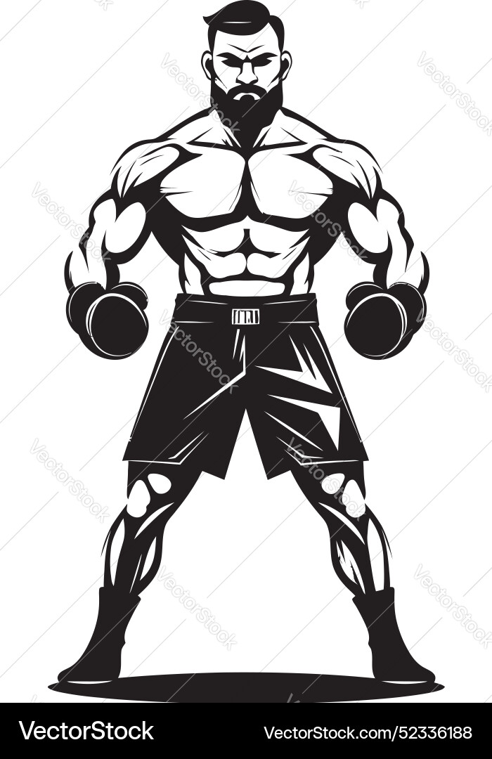 Fist fury black emblem knockout dynamo iconic Vector Image