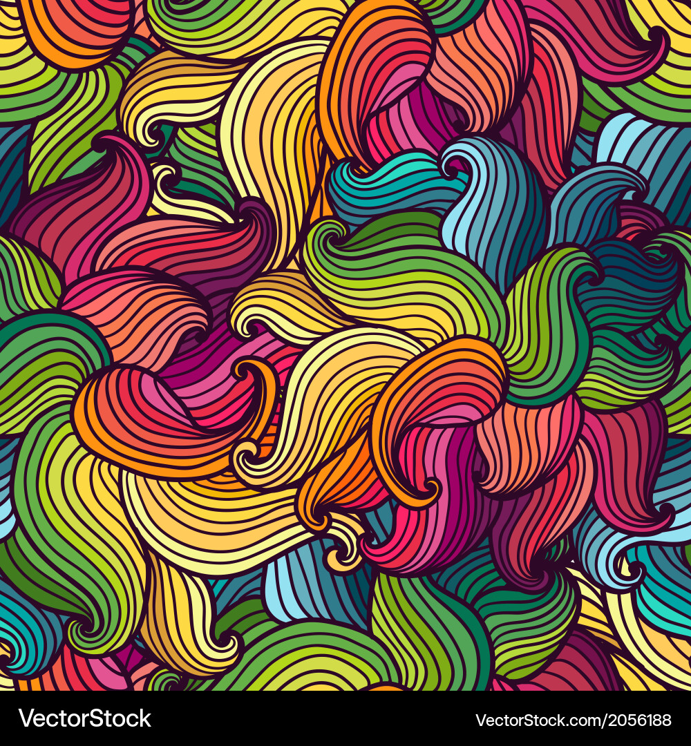Hand drawn wavy background Royalty Free Vector Image