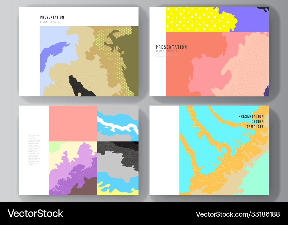 Layout presentation slides design Royalty Free Vector Image