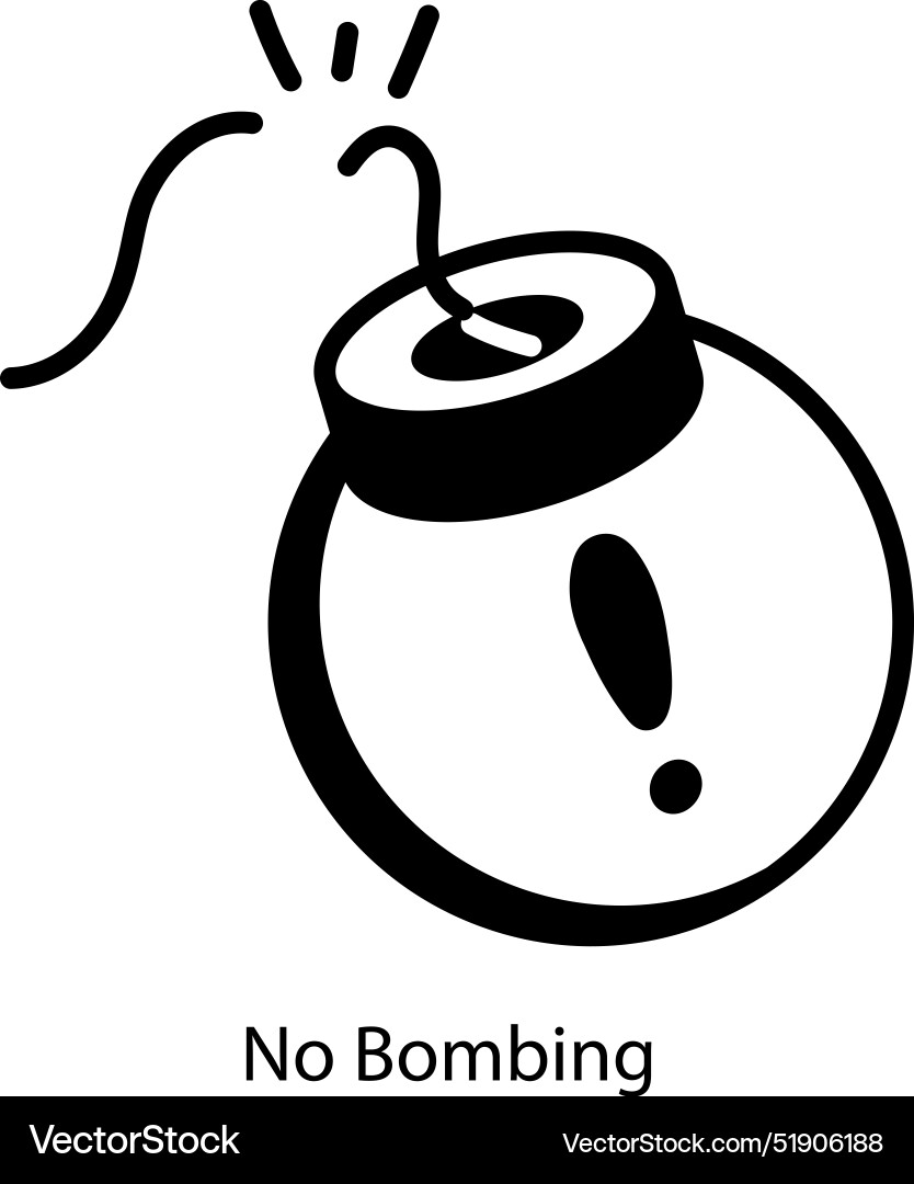 No bombing Royalty Free Vector Image - VectorStock