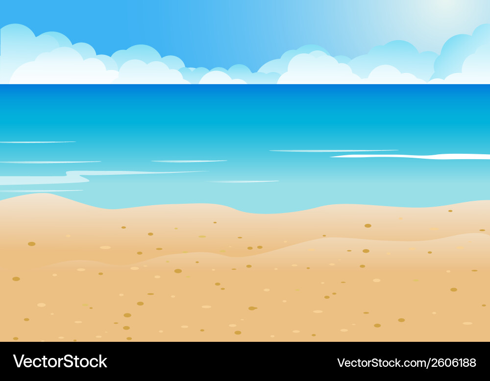 Tropical Beach Scene Royalty Free Vector Image