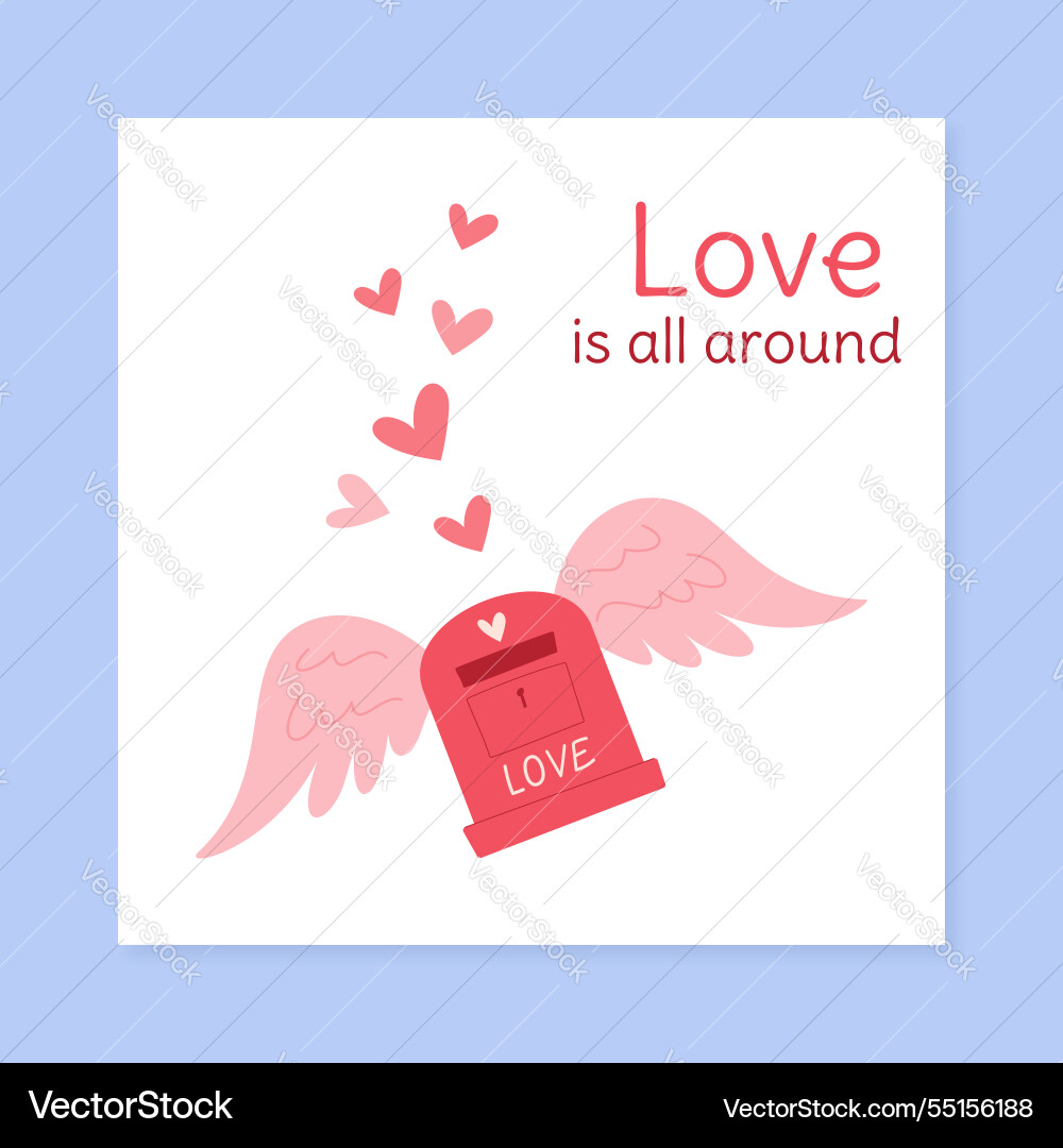 Valentin heart mail Royalty Free Vector Image - VectorStock