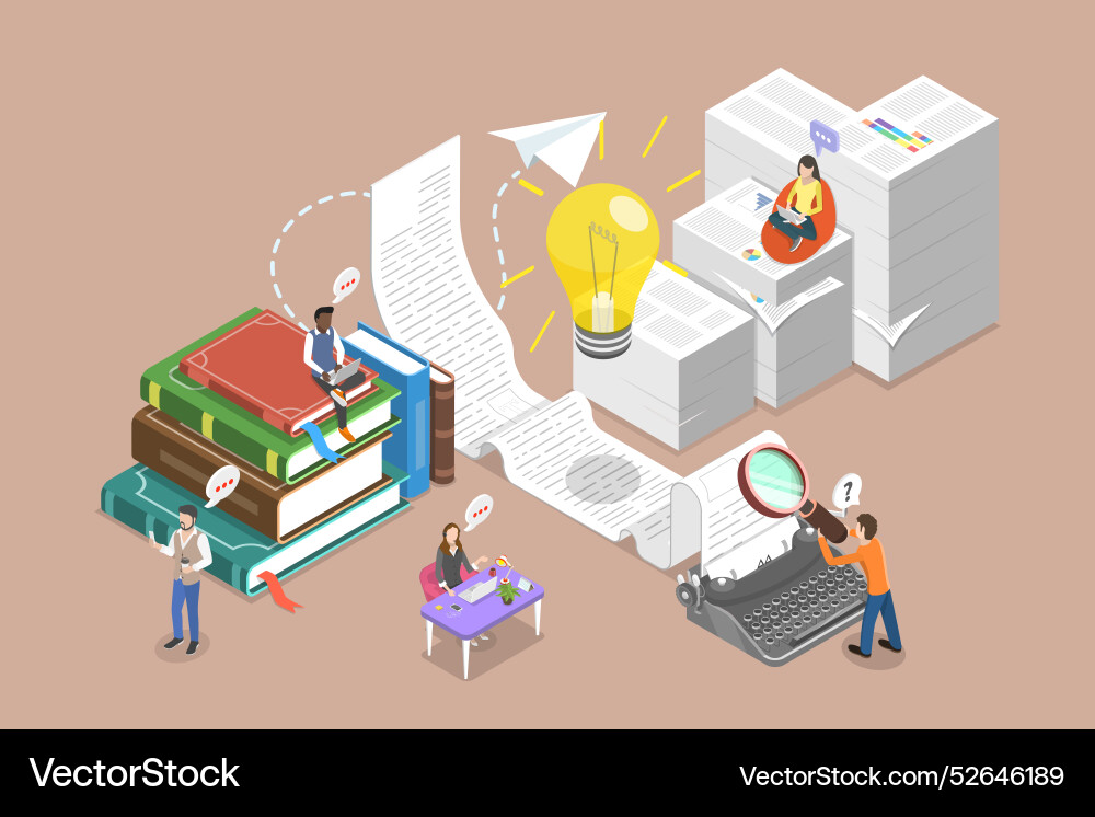 3d isometric flat Royalty Free Vector Image - VectorStock