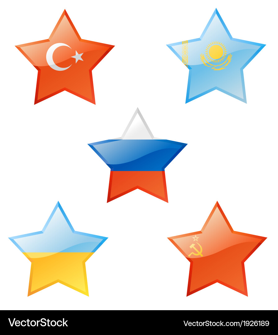 Flags star Royalty Free Vector Image - VectorStock